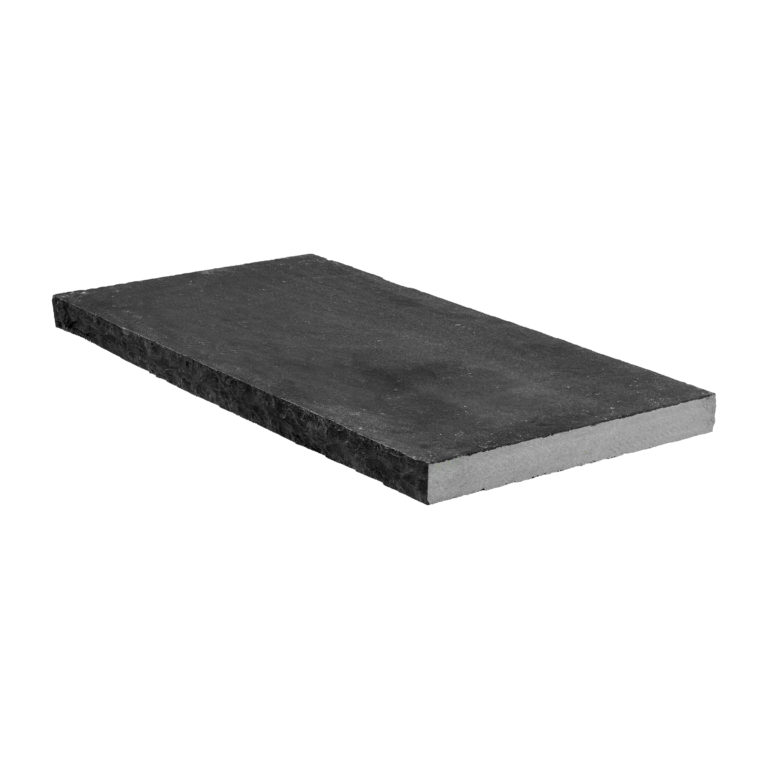 Lime Black Limestone Rock Face Wall Cap | Natural Stone Resources