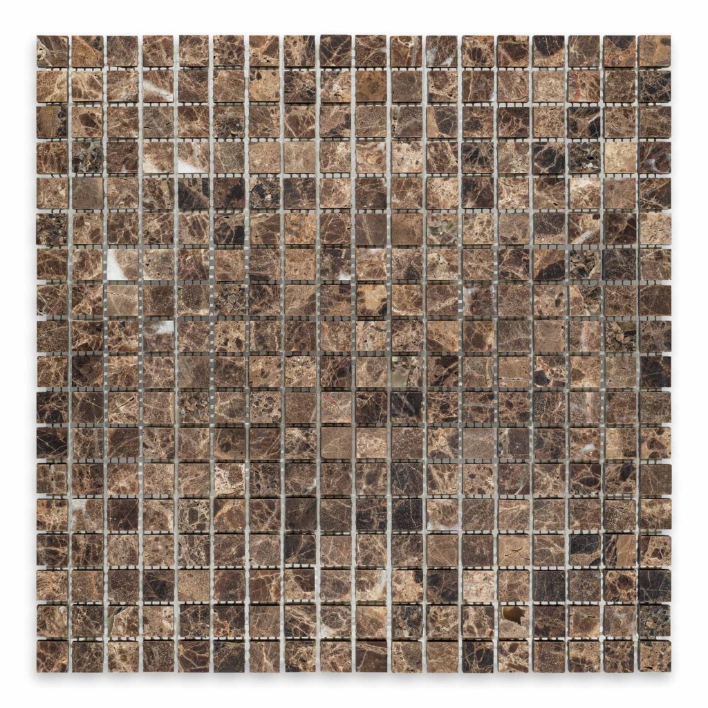 Emperador Dark Marble Square 5/8" X 5/8" Polished Collection | Natural ...