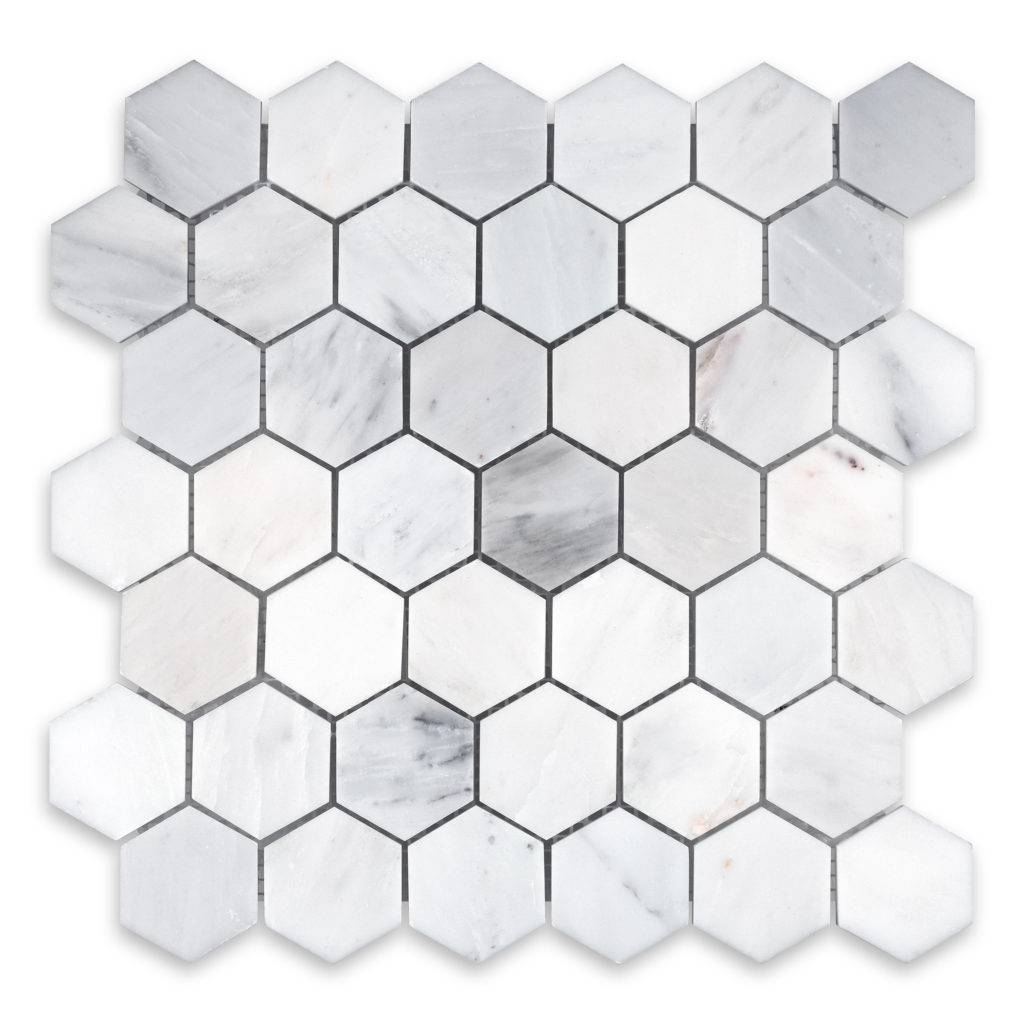 Oriental White Marble Hexagon 2" Honed/ Polished | Natural Stone Resources