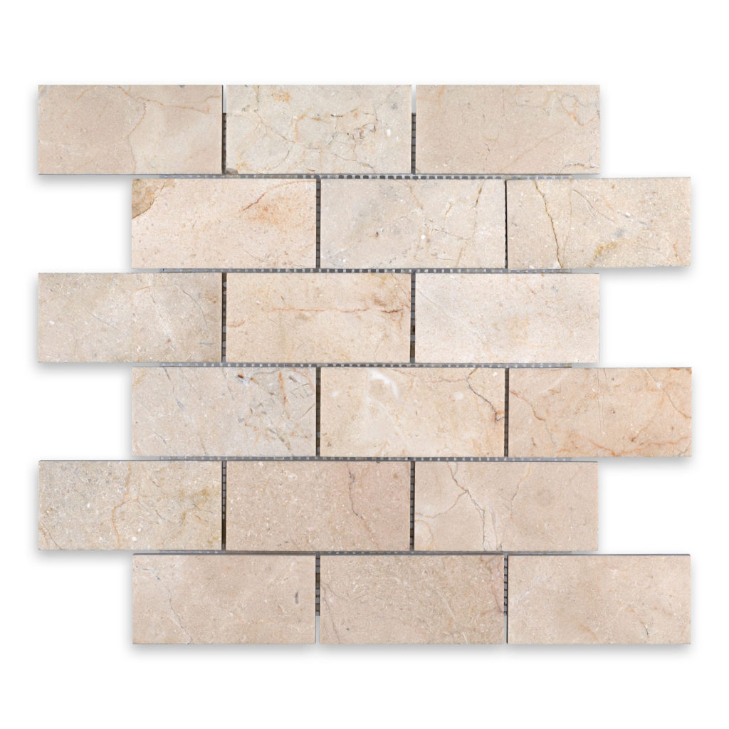Crema Marfil Marble Brick 2" X 4" Honed/ Polished | Natural Stone Resources