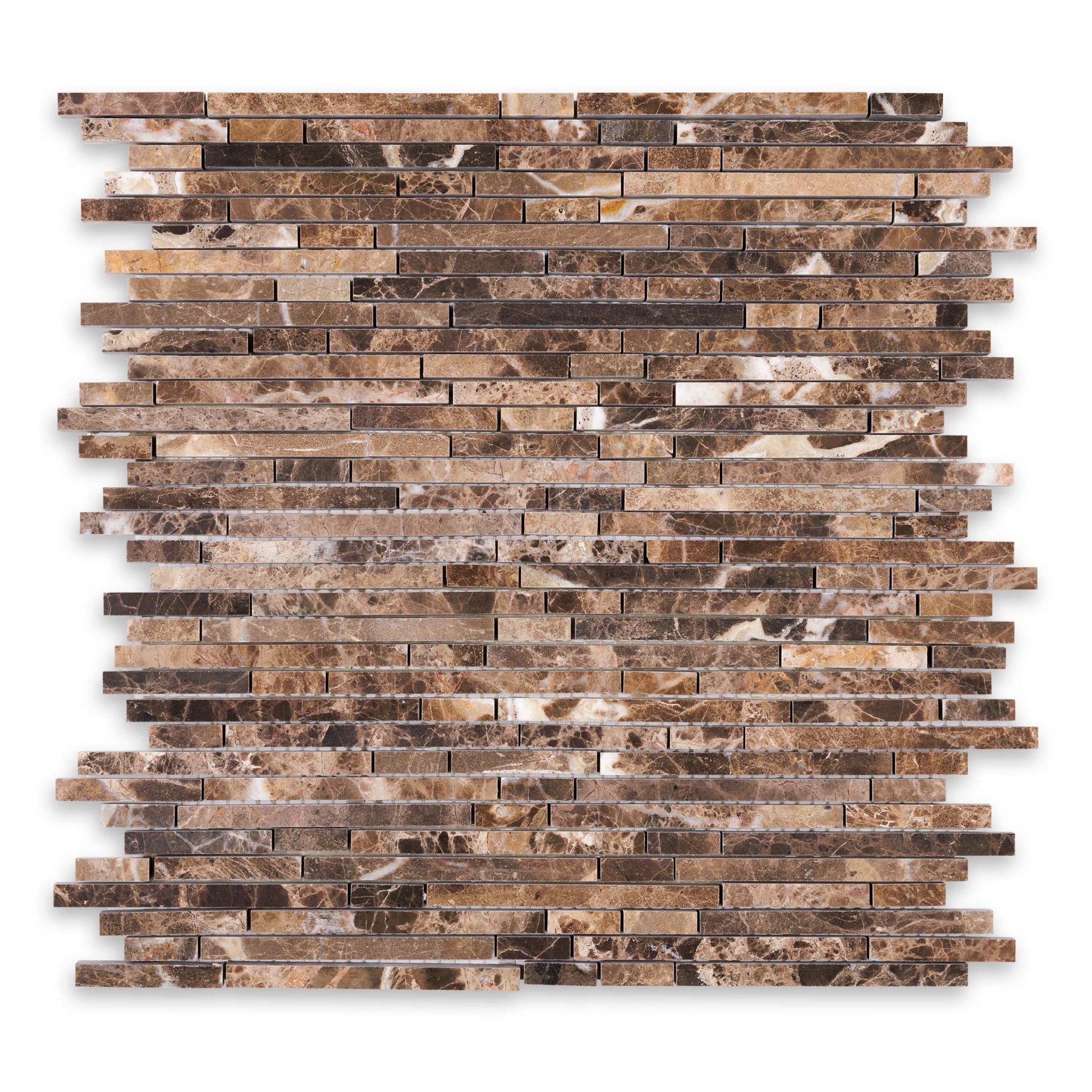 Emperador Dark Marble Linear Bamboo Polished Collection | Natural Stone ...