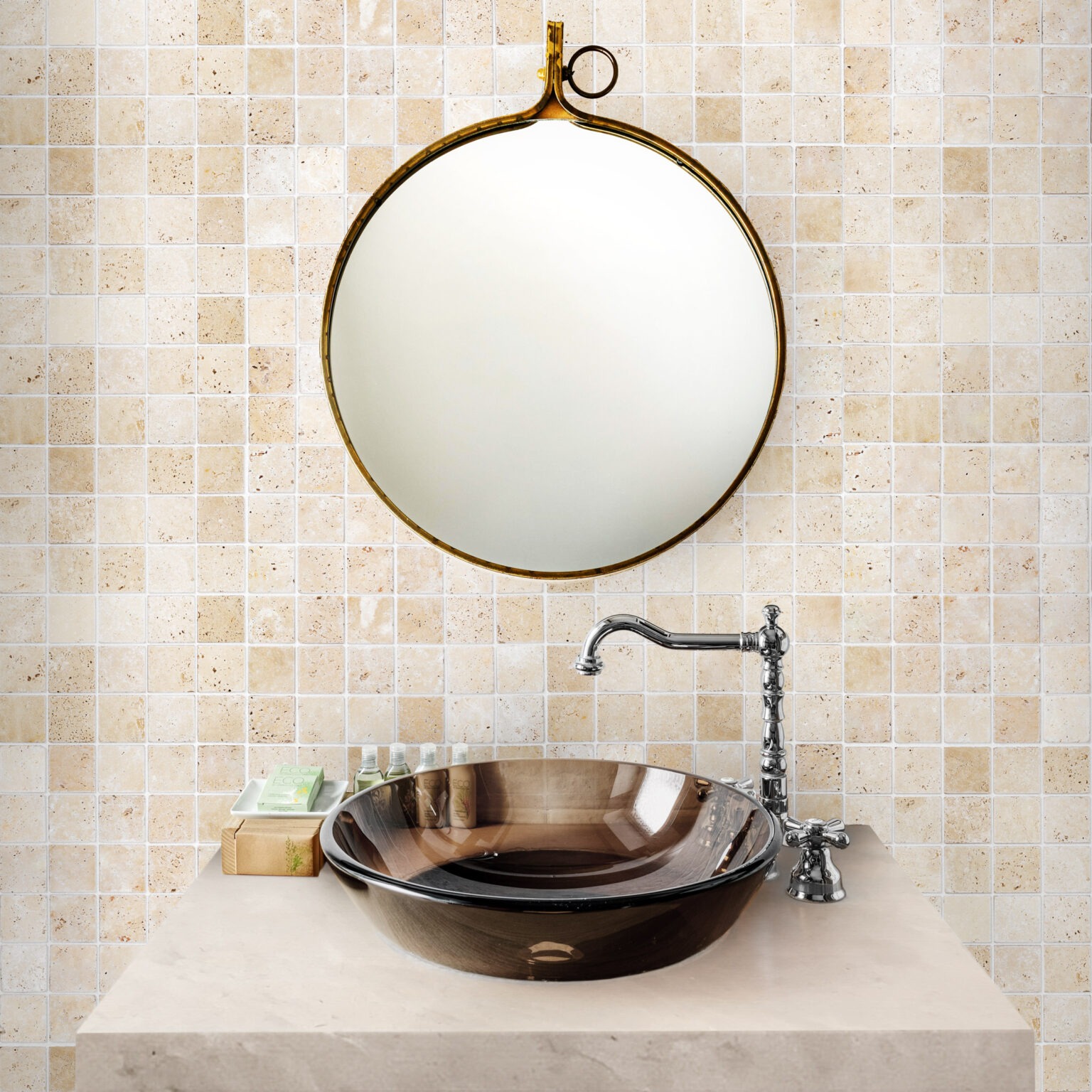 Ivory Premium Travertine Mini Versailles Tumbled | Natural Stone Resources