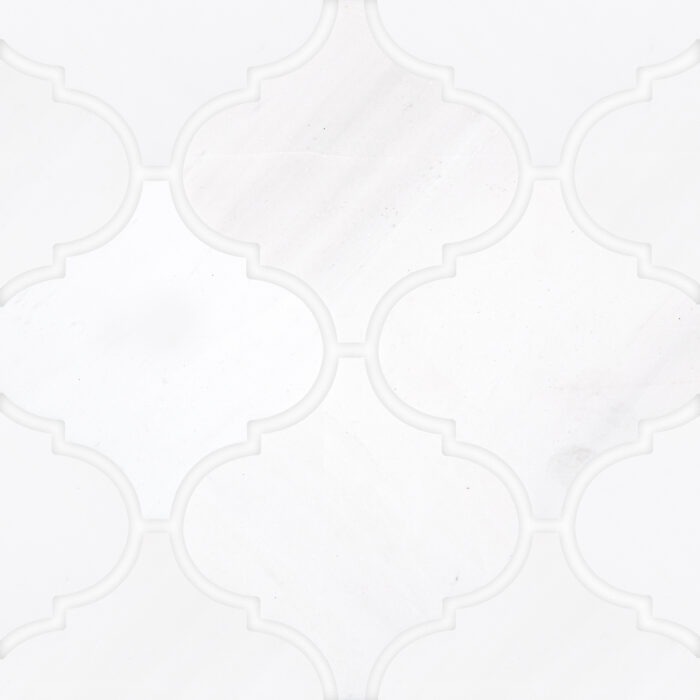Bianco Dolomite Marble Arabesque 6" x 6" Honed/ Polished | Natural ...