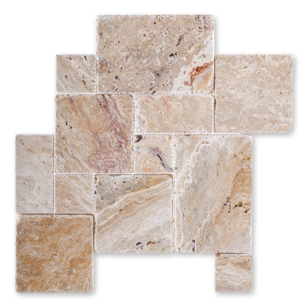 Autumn Leaves Travertine Mini Versailles Tumbled | Natural Stone Resources